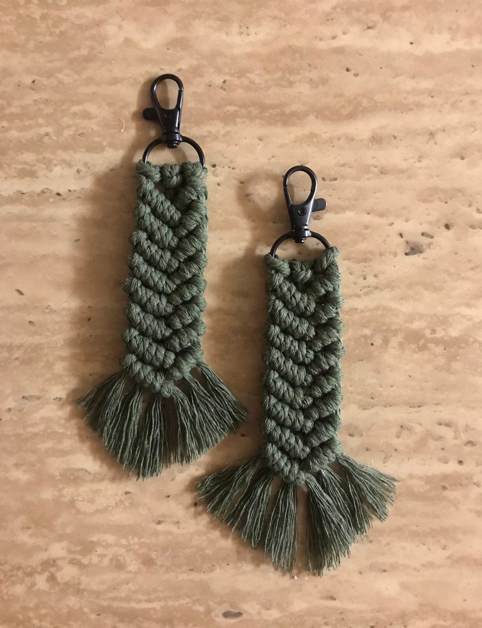 Macrame Key Chain | Mermaid Tail Keychain | Small Gift Item - Etsy