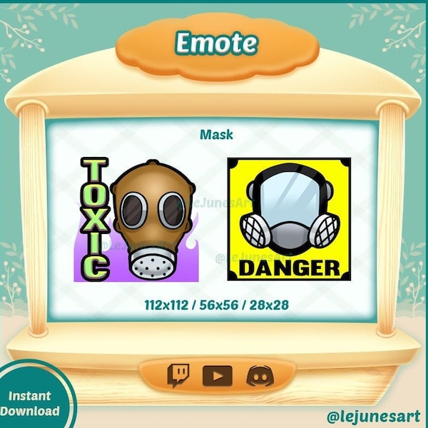 Gas Mask Twitch Emotes - Etsy