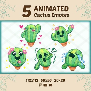 Animated Cacto Emote Animated GIF for Youtube Discord and Twitch - Etsy