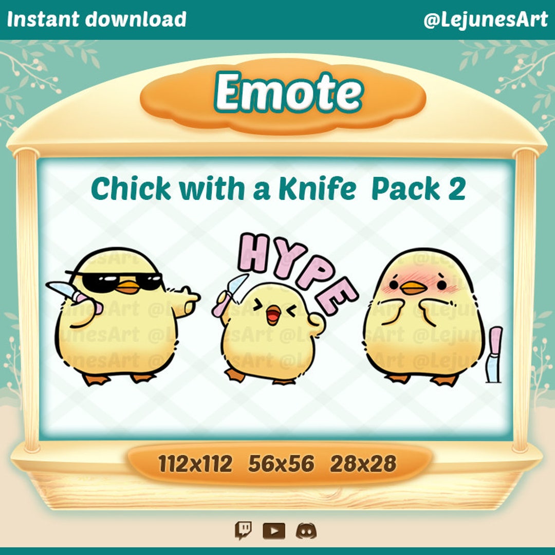 Kawaii Chick Meme Emote Pack: Twitch, Discord, Youtube (digital ...
