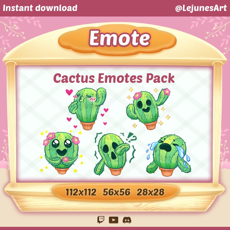 Cacto Emote Emoji for Youtube Discord and Twitch Emotes for Streamers ...