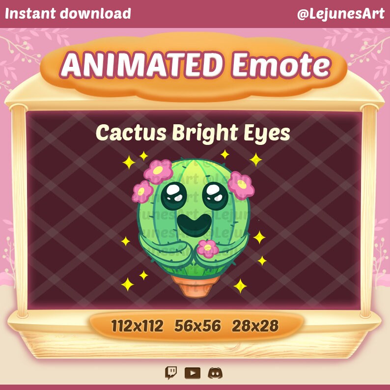 Animated Cacto Emote Animated GIF for Youtube Discord and Twitch - Etsy