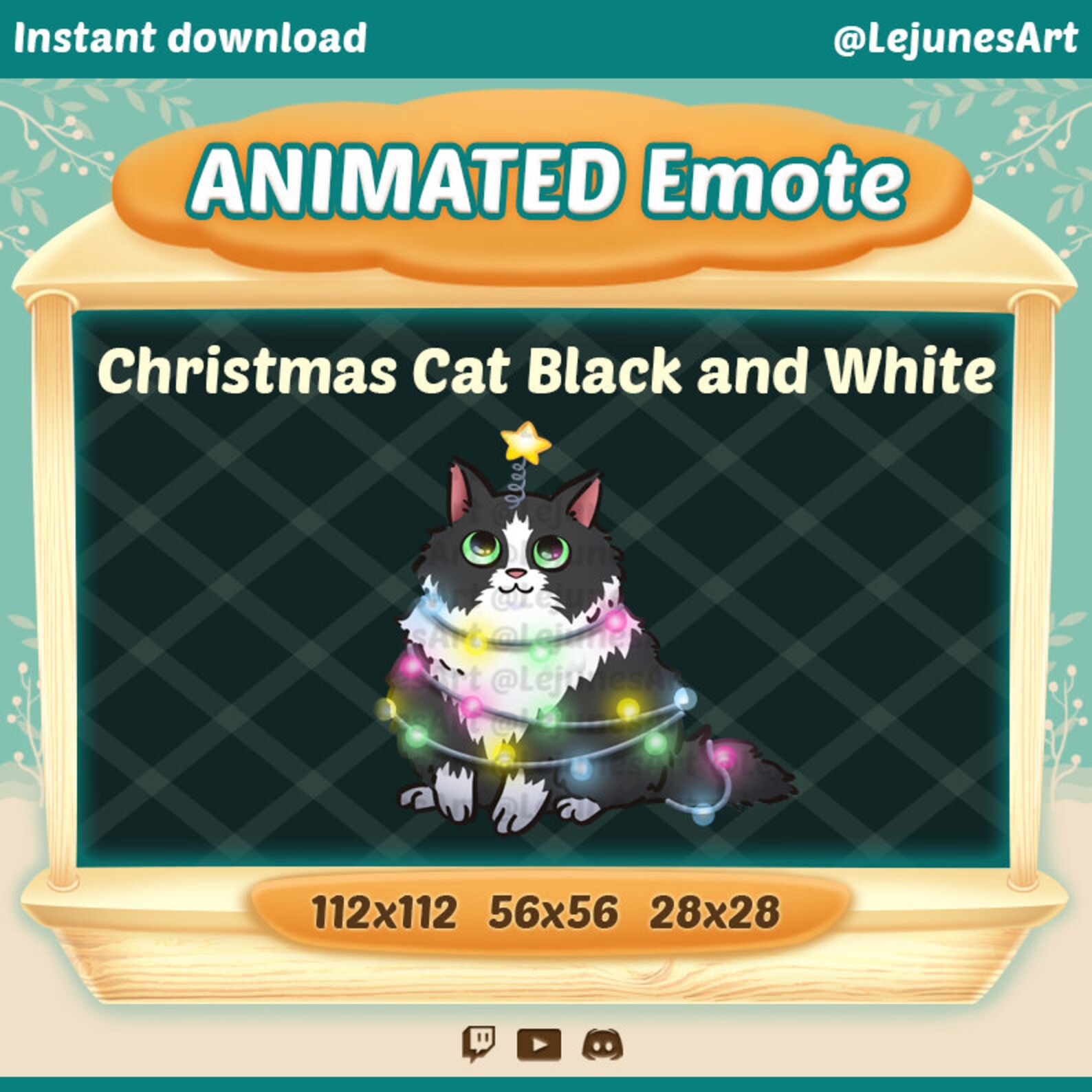 Animated Cat Emote Cat Meme Twitch Emotes Black and White Cat Twitch ...