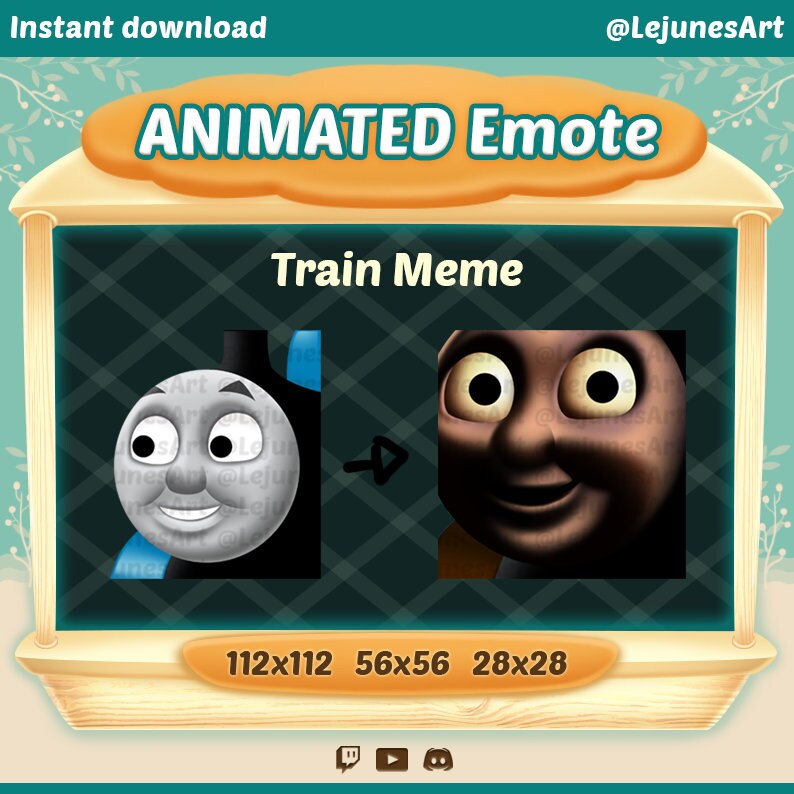 Animated Train Meme Emote for Twitch, Youtube, Discord (digital ...