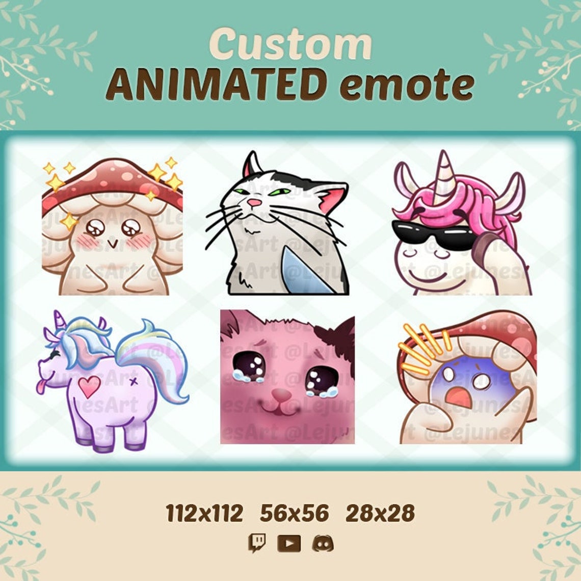 Custom Animated Emote / Custom Animated Twitch Emote / Cute Custom ...