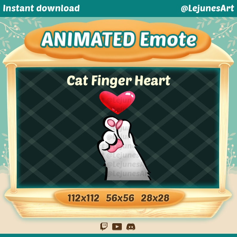 Animated Twitch Emote White Cat Animated Emote Animated Cat Paw Emote ...