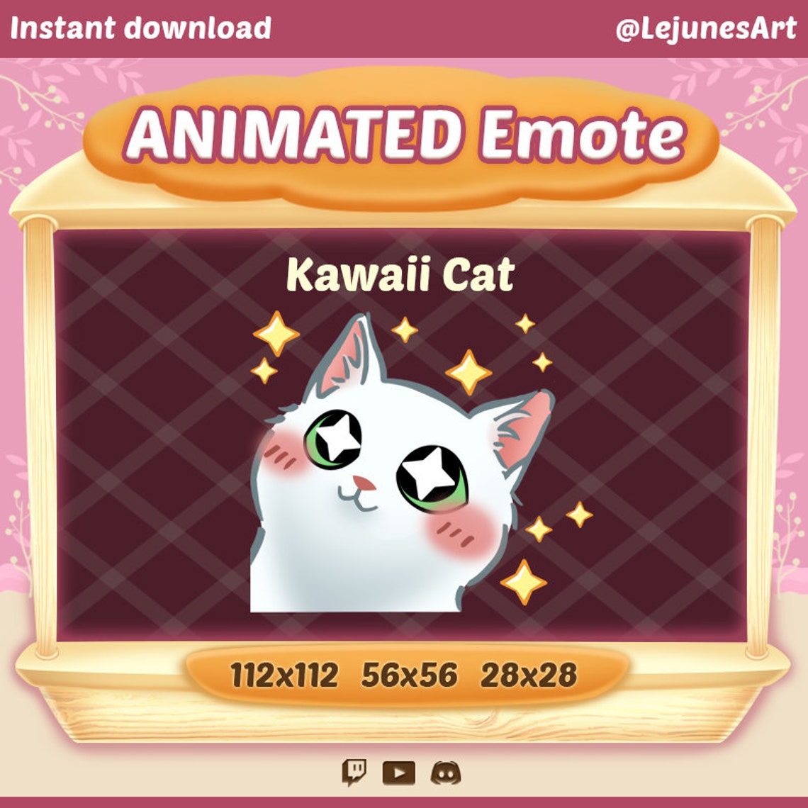 Animated White Cat Emote Meme Twitch Emotes Twitch Emote Youtube Emote ...