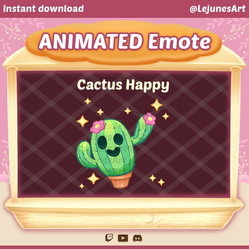 Animated Cacto Emote Animated GIF for Youtube Discord and Twitch - Etsy