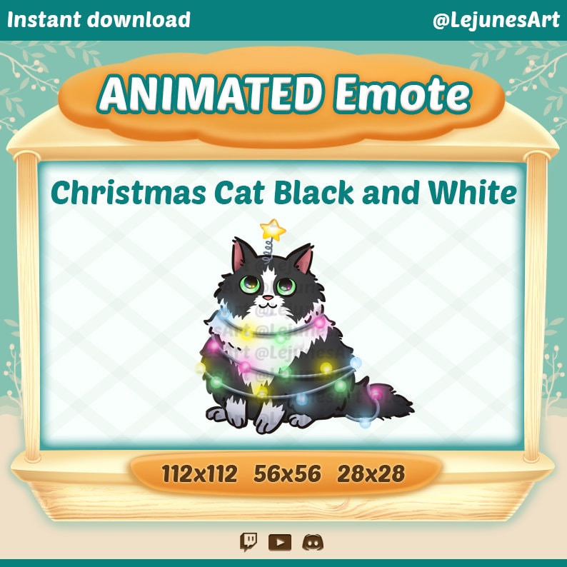 Animated Cat Emote Cat Meme Twitch Emotes Black and White Cat Twitch ...