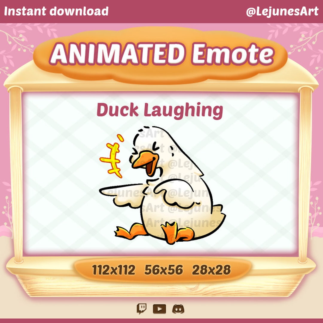 Animated Duck Emote | Meme Twitch Emotes | Twitch Emote | Youtube Emote ...