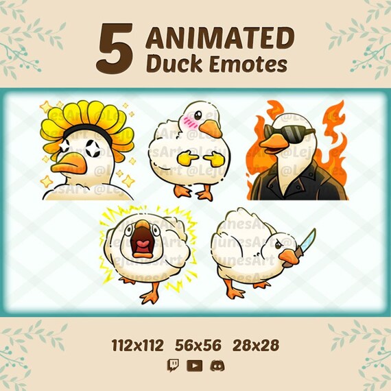 Emotes de pato animados / GIF animado para Youtube Discord y - Etsy España