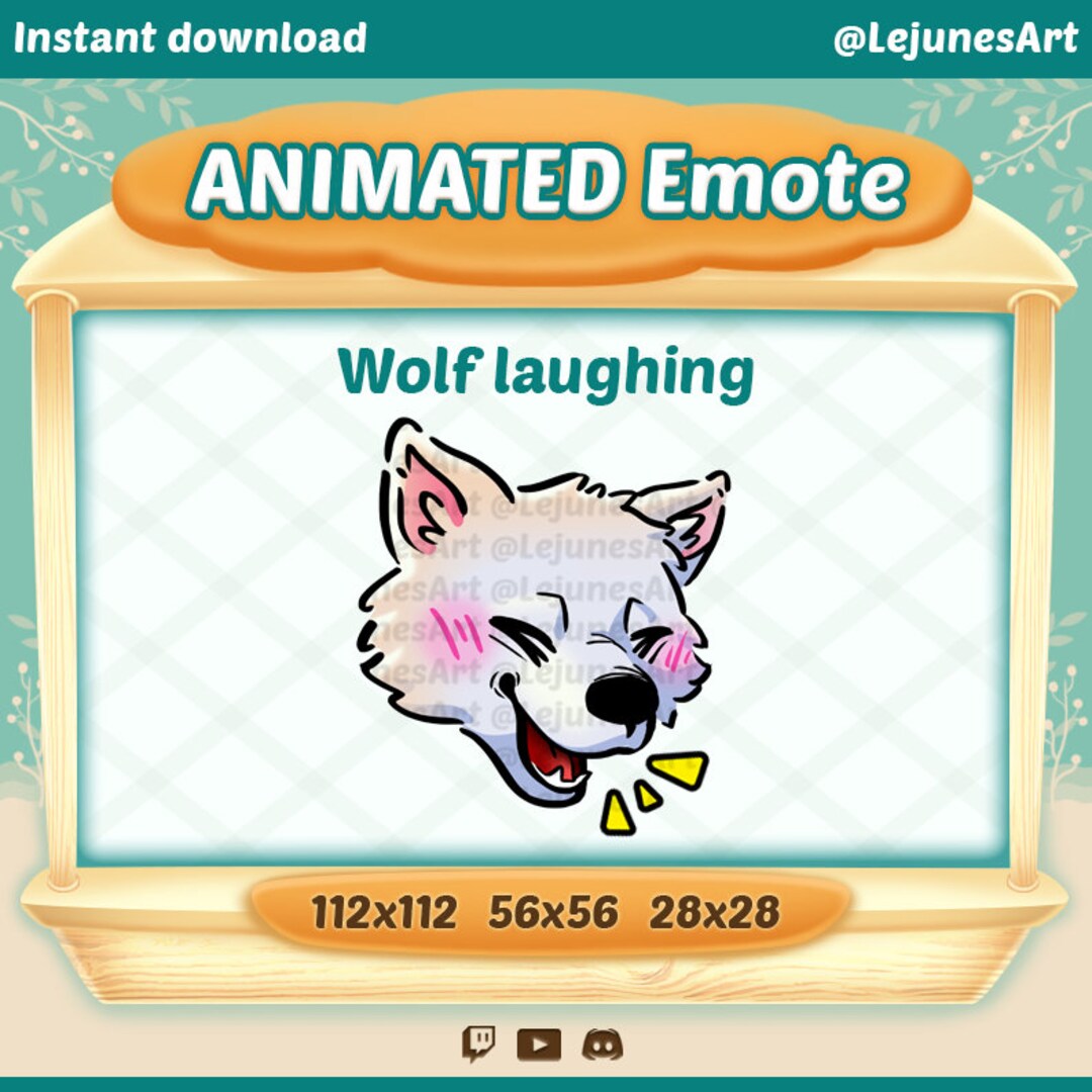 Animated Twitch Emote | Animated Emote | Animated Wolf Emote | for ...
