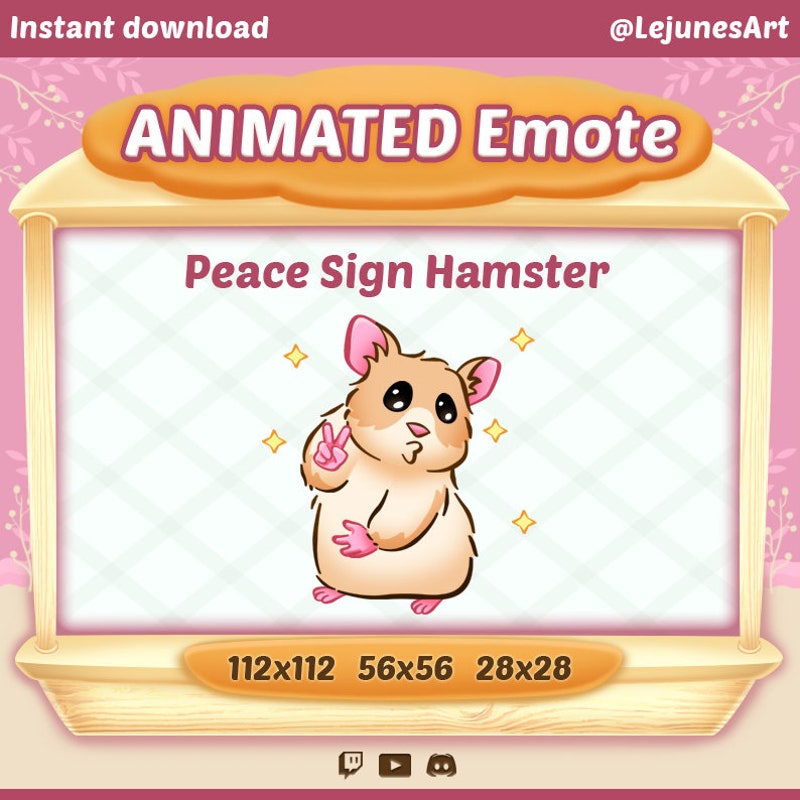 Hamster Peace Sign - Etsy