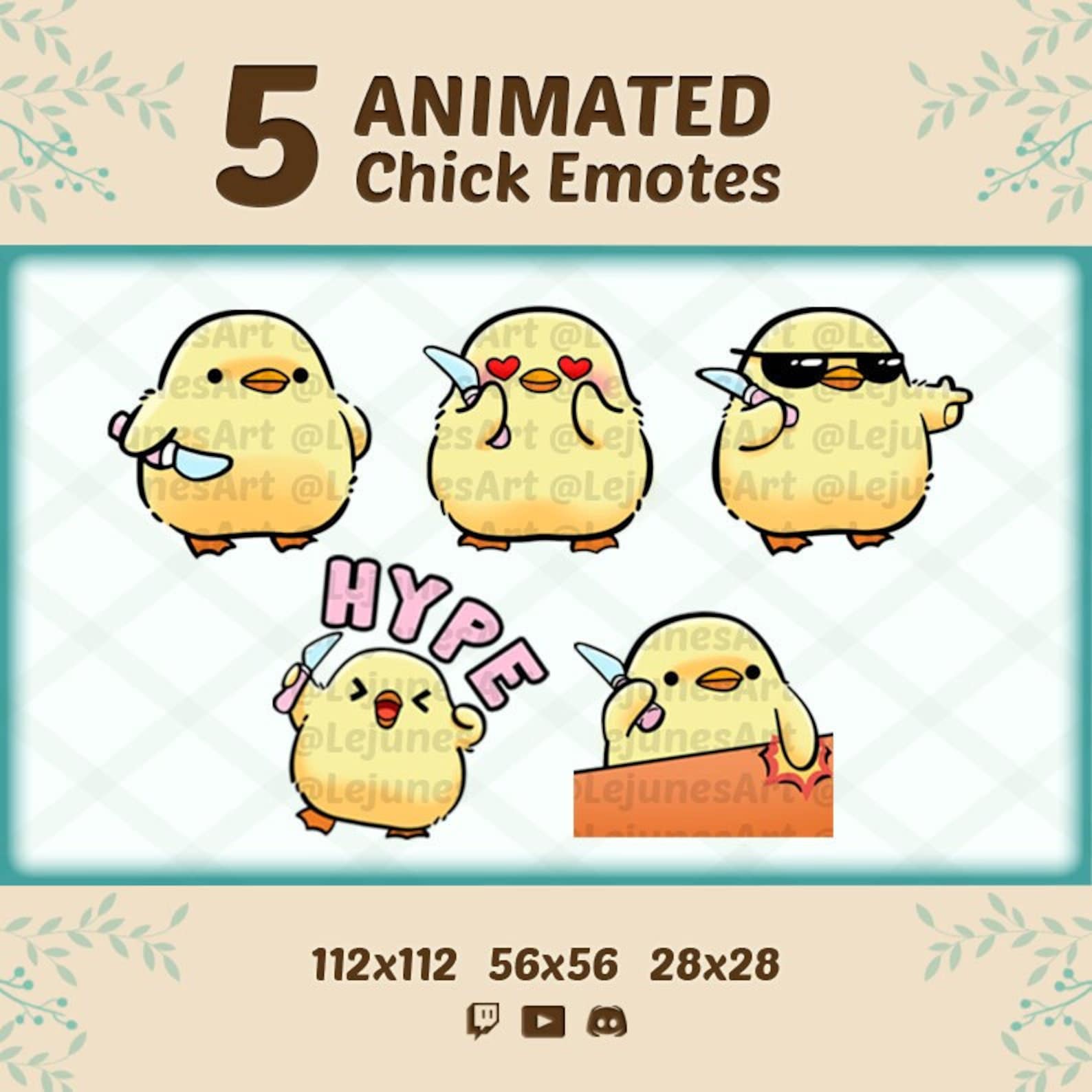 Animated Chick Emote Meme Twitch Emotes Pack Animated - Etsy