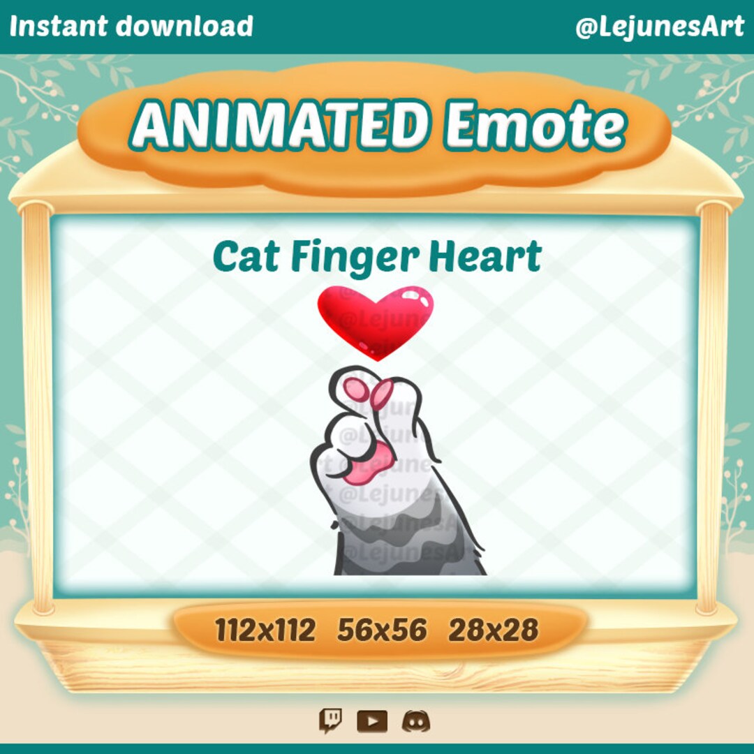 Animated Twitch Emote | Tabby Cat Animated Emote | Animated Cat Paw ...
