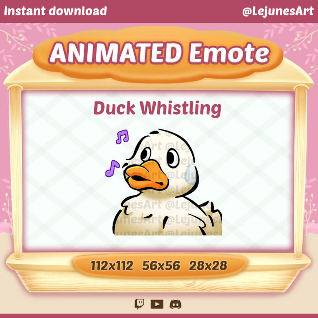 Animated Duck Emote: Whistling Emote (digital Download) - Etsy