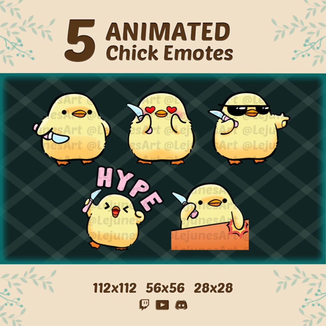 Animated Chick Emote Meme Twitch Emotes Pack Animated - Etsy
