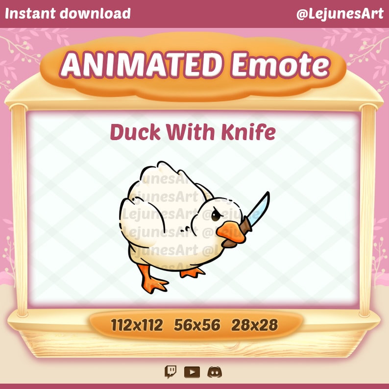 Animated Duck Emote | Meme Twitch Emotes | Animated GIF for Youtube ...