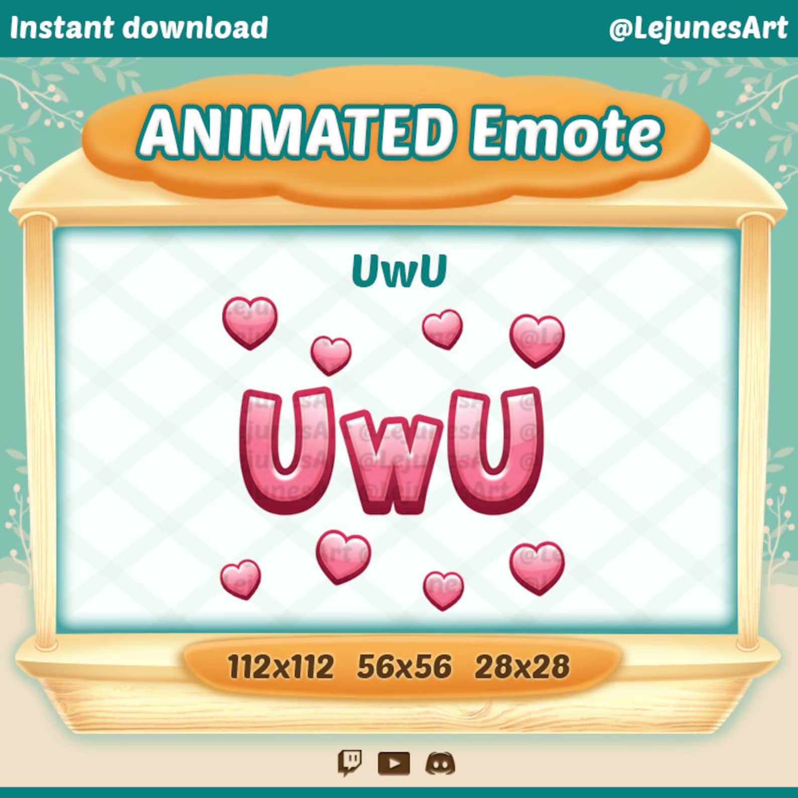 Animated Emote Uwu Text Twitch Emotes Slang Twitch Emote Youtube ...
