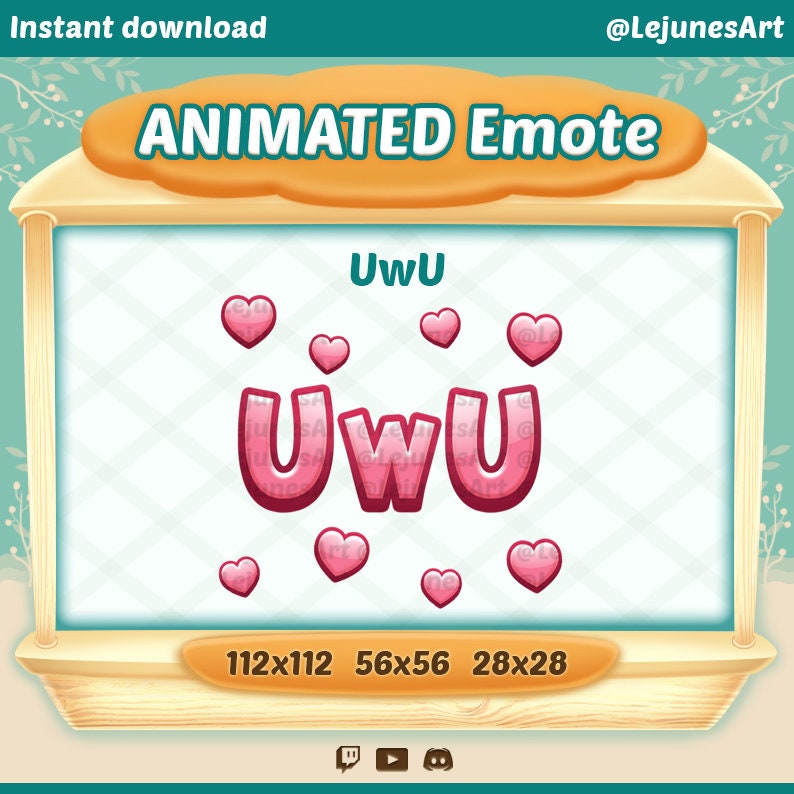 Animated Emote Uwu Text Twitch Emotes Slang Twitch Emote Youtube ...