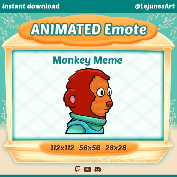 Twitch Animated Monkey Emotes - Etsy