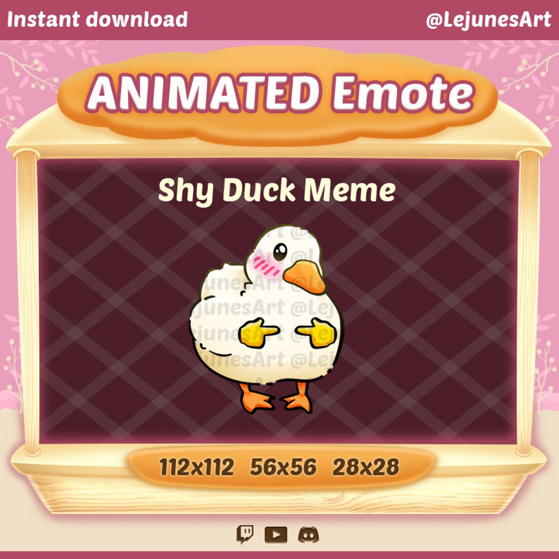 Animiertes Enten Meme Emote für Twitch, YouTube, Discord (Digitaler ...