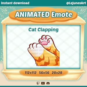 Animated Cat Paw Emote: Clapping Streamer Emoji (digital Download) - Etsy