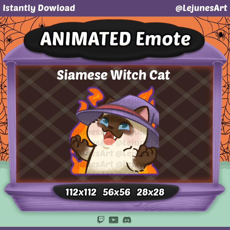 Siamese Cat Animated Emote Animated Witch Cat Emote - Etsy Siamese Cat Animated Emote Animated Witch Cat Emote - Etsy