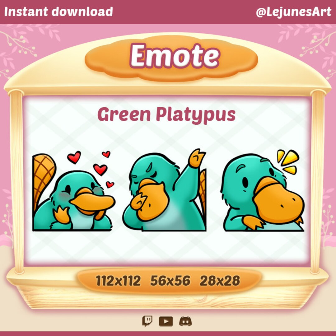 Twitch Emotes / Emote for Twitch, Discord and Youtube / Platypus Emote ...
