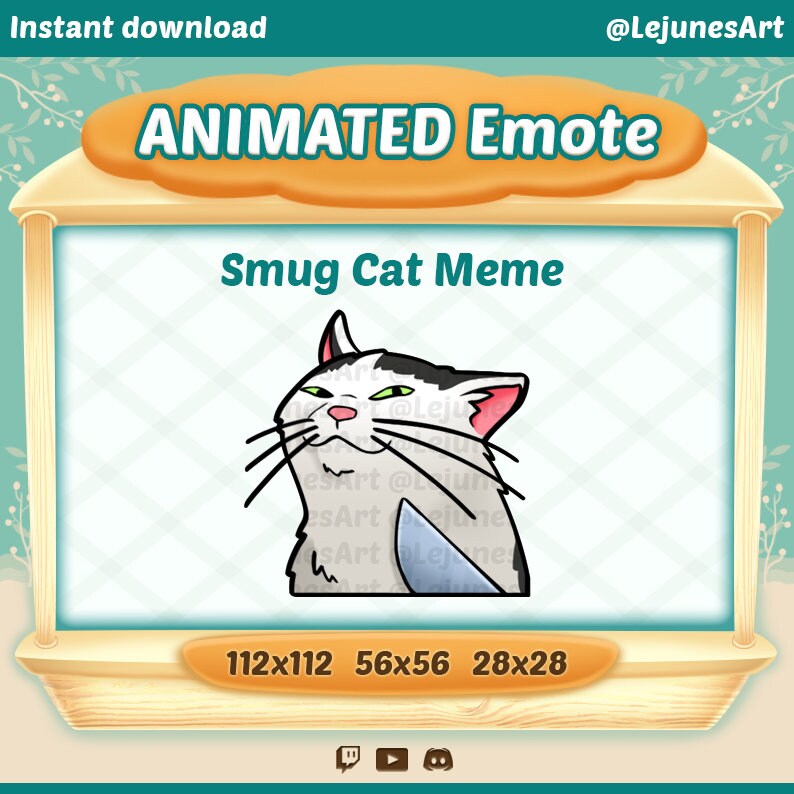 Animated Cat Emote Meme Twitch Emote Animated GIF for Youtube Discord ...