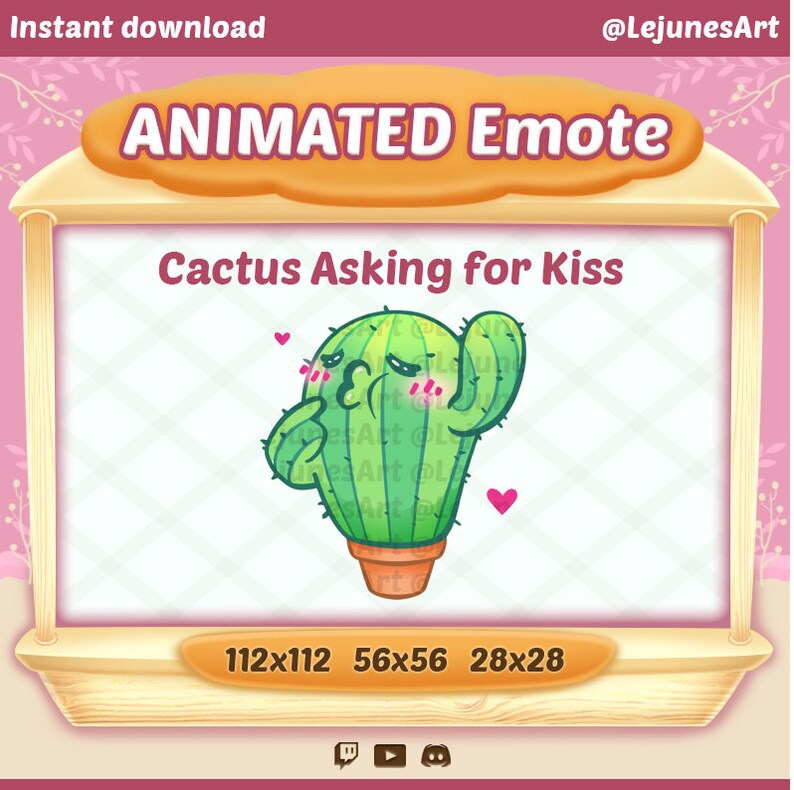 Animated Cacto Emote | Animated GIF for Youtube Discord and Twitch - Etsy