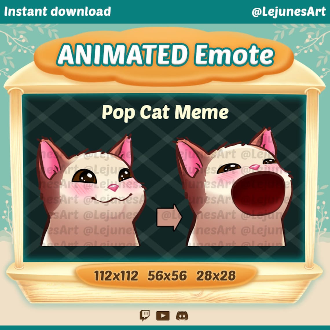 Animated Cat Emote Meme Twitch Emotes Twitch Emote Youtube Emote ...