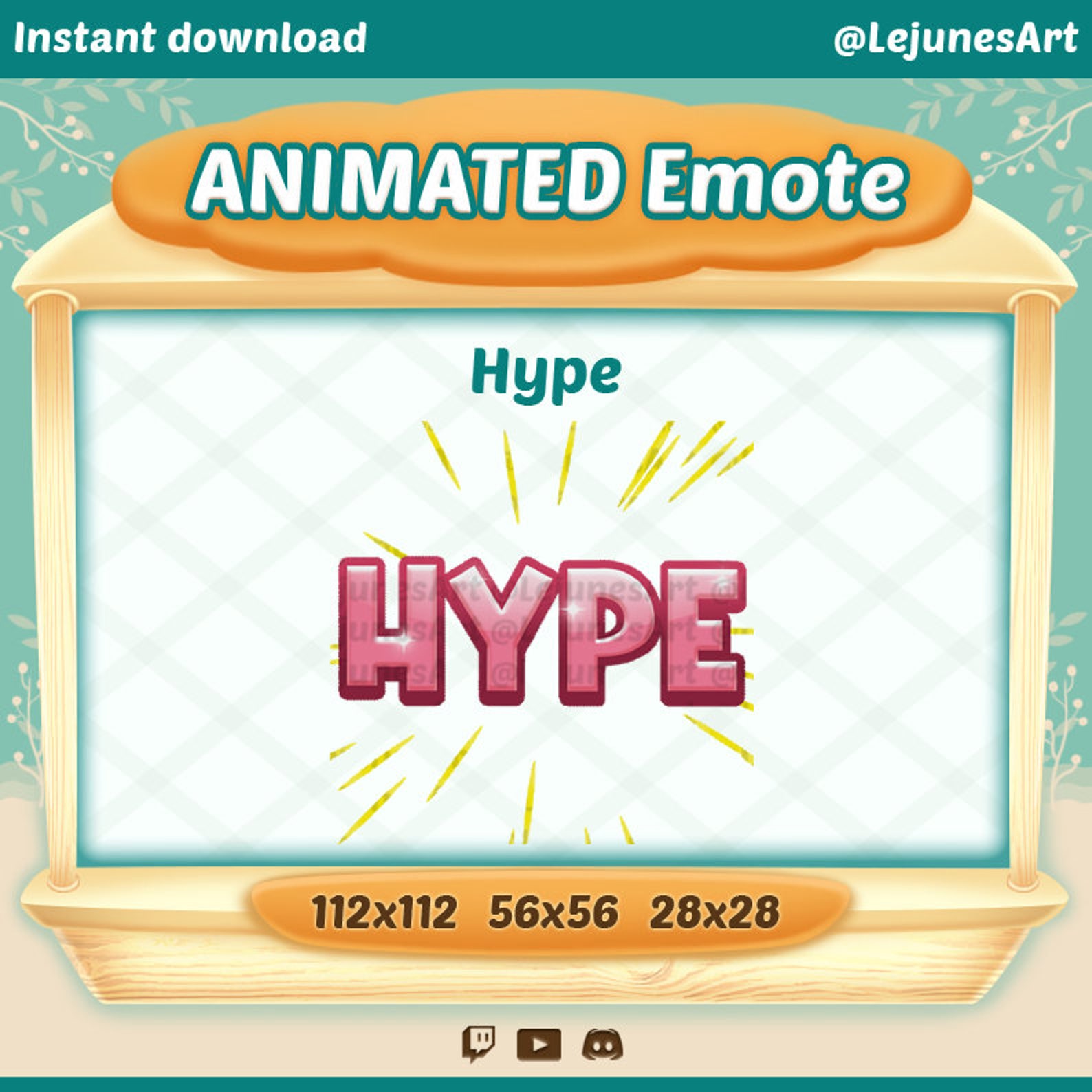 Animated Emote Hype Text Twitch Emotes Slang Twitch Emote Youtube ...