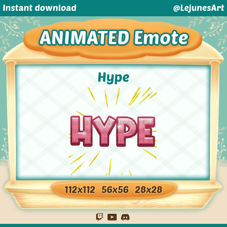 Animated Emote Hype Text Twitch Emotes Slang Twitch Emote Youtube ...