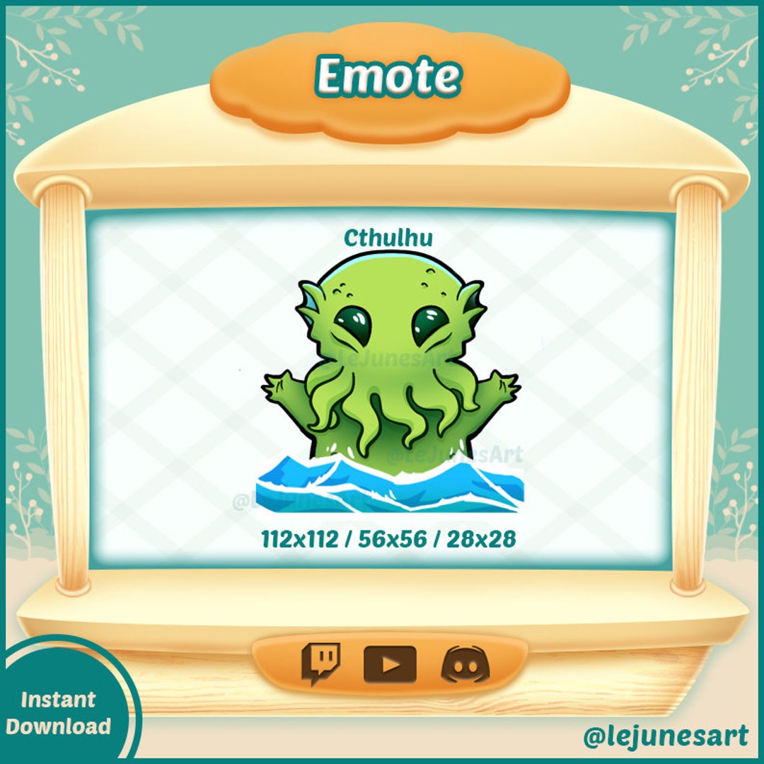 Twitch Emotes / Emote for Twitch, Discord and Youtube / Cthulhu Emote ...