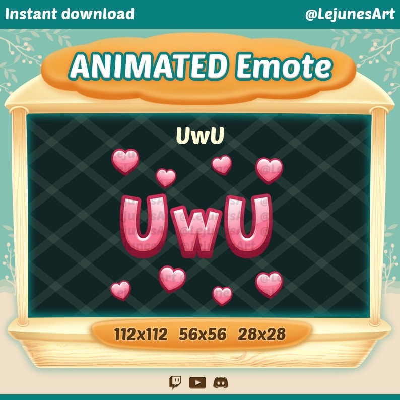 Animated Emote Uwu Text Twitch Emotes Slang Twitch Emote Youtube ...