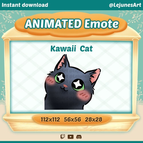 ANIMATED Calico Cat Head Pat Emote for Twitch and Discord Cat - Etsy