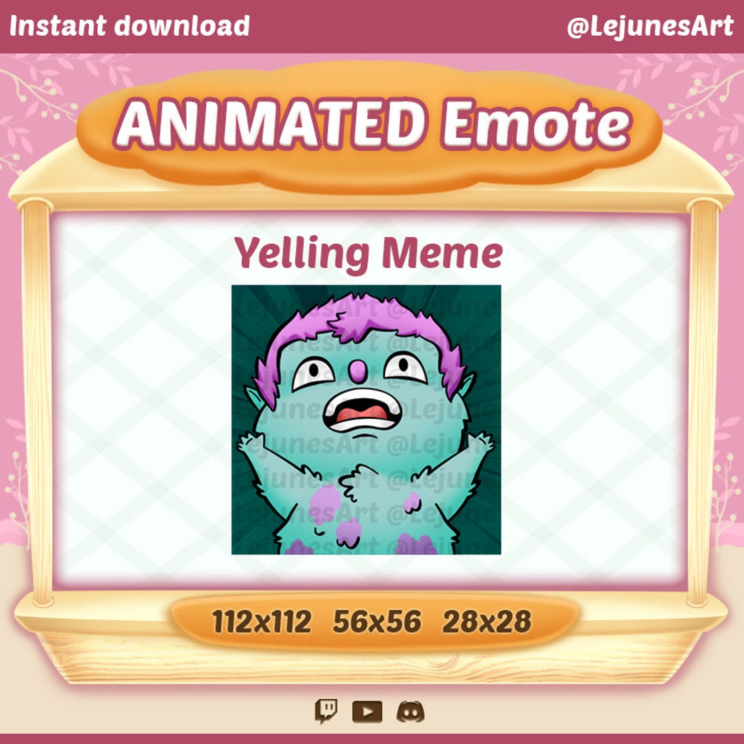 Animated Meme Emote | Meme Twitch Emotes | Twitch Emote | Youtube Emote ...