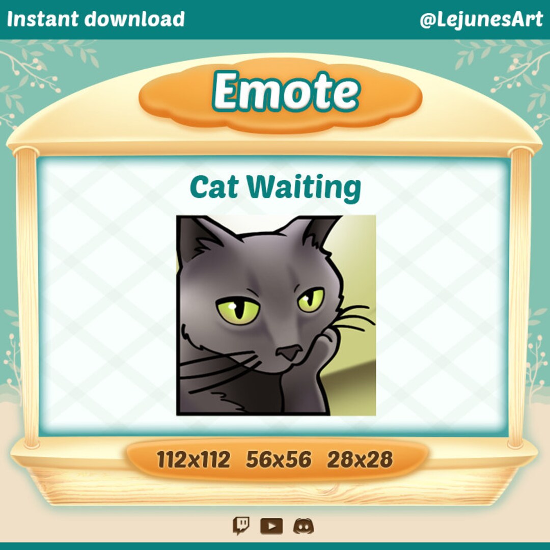 Cat Meme Twitch Emote | Youtube Emote | Discord Emote | Community Emote ...