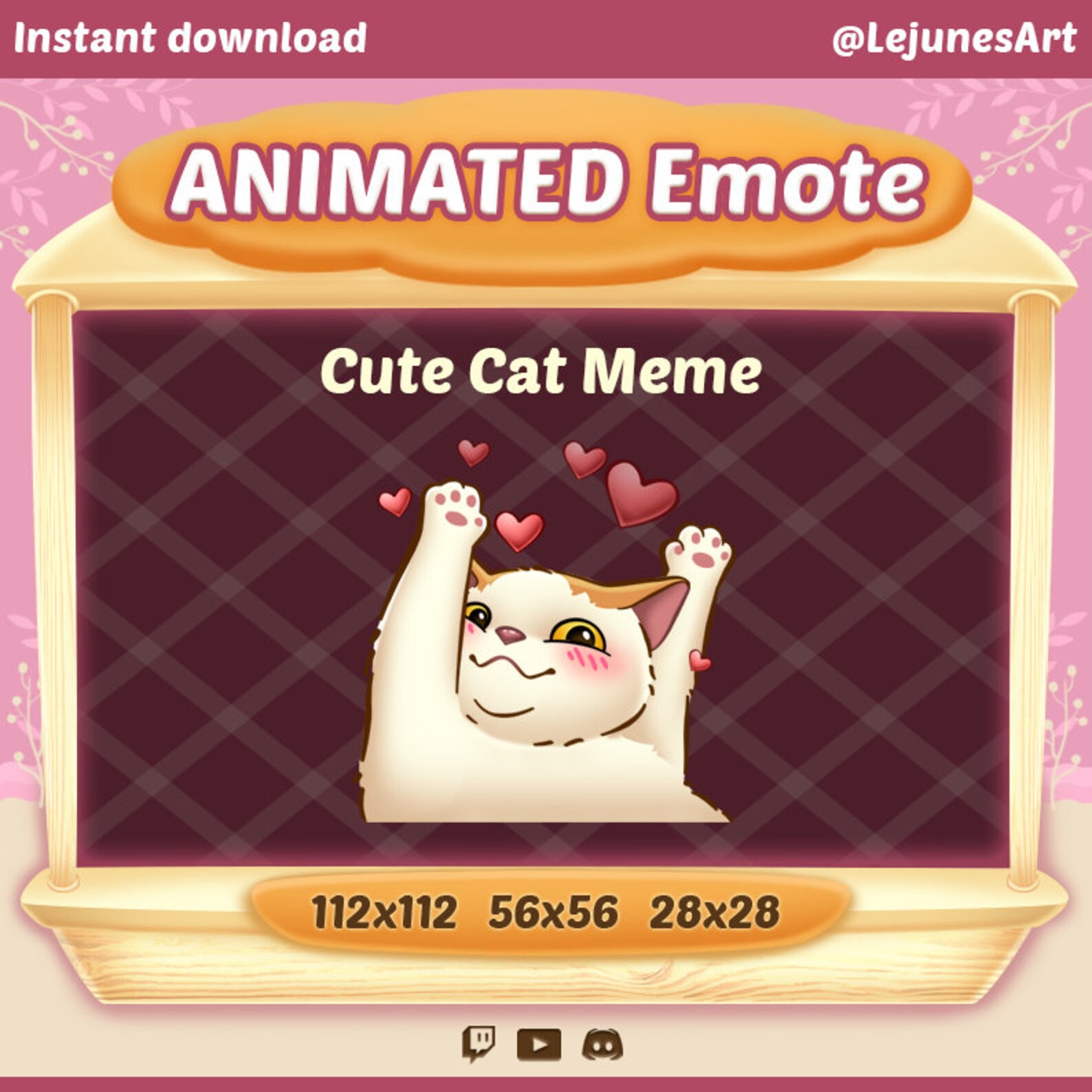 Animated Cat Emote Meme Twitch Emotes Twitch Emote Youtube Emote ...