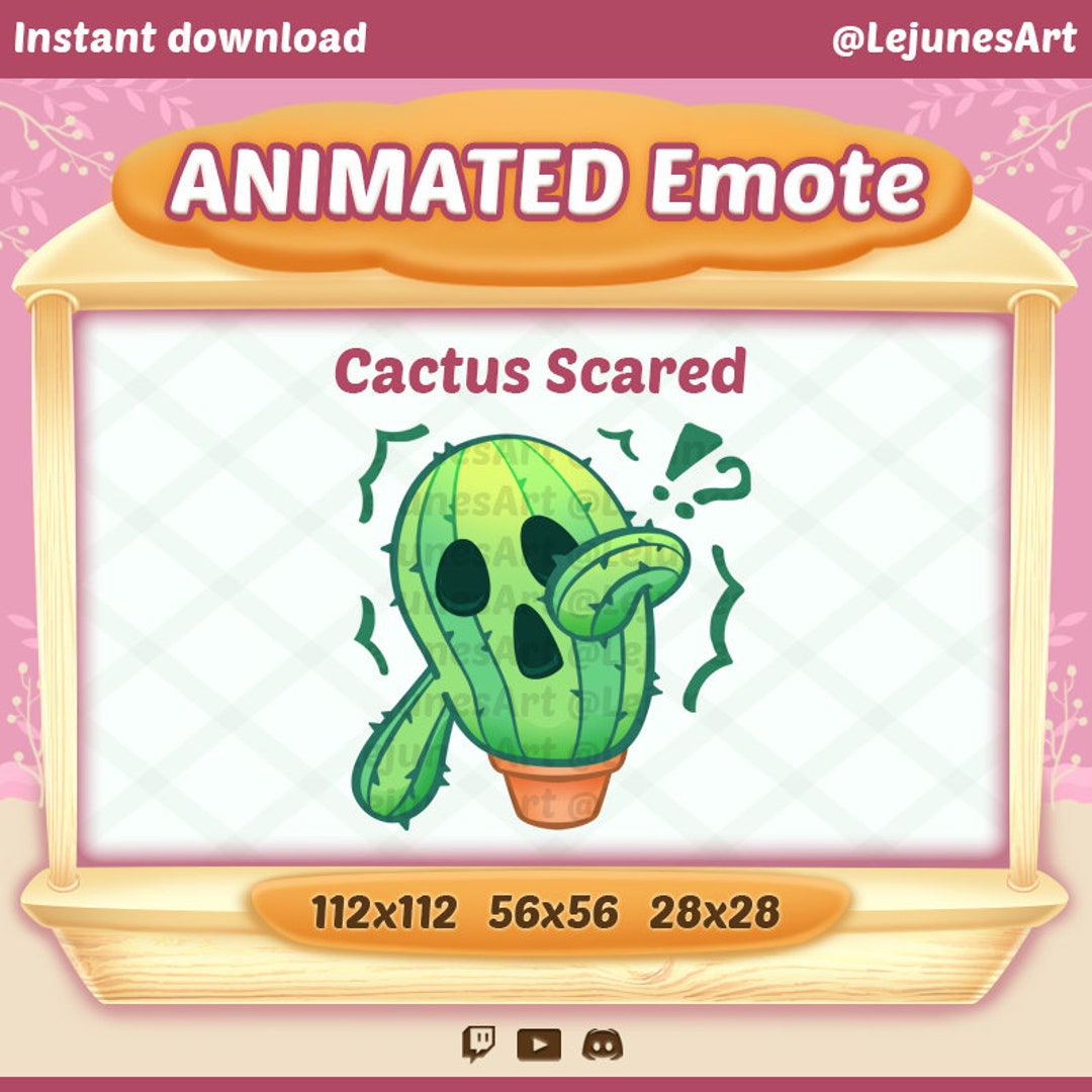 Animated Cacto Emote | Animated GIF for Youtube Discord and Twitch - Etsy