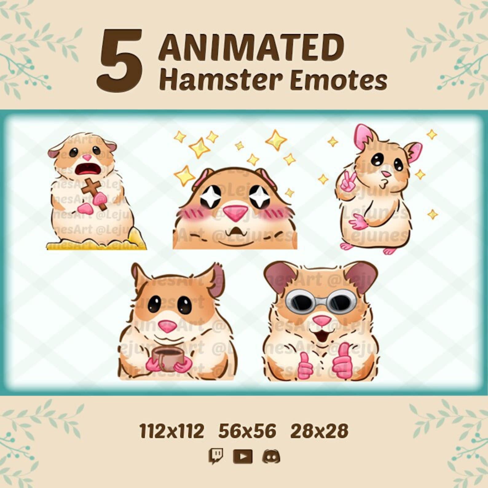 Animated Hamster Emote | Meme Twitch Emotes | Animated GIF for Youtube ...