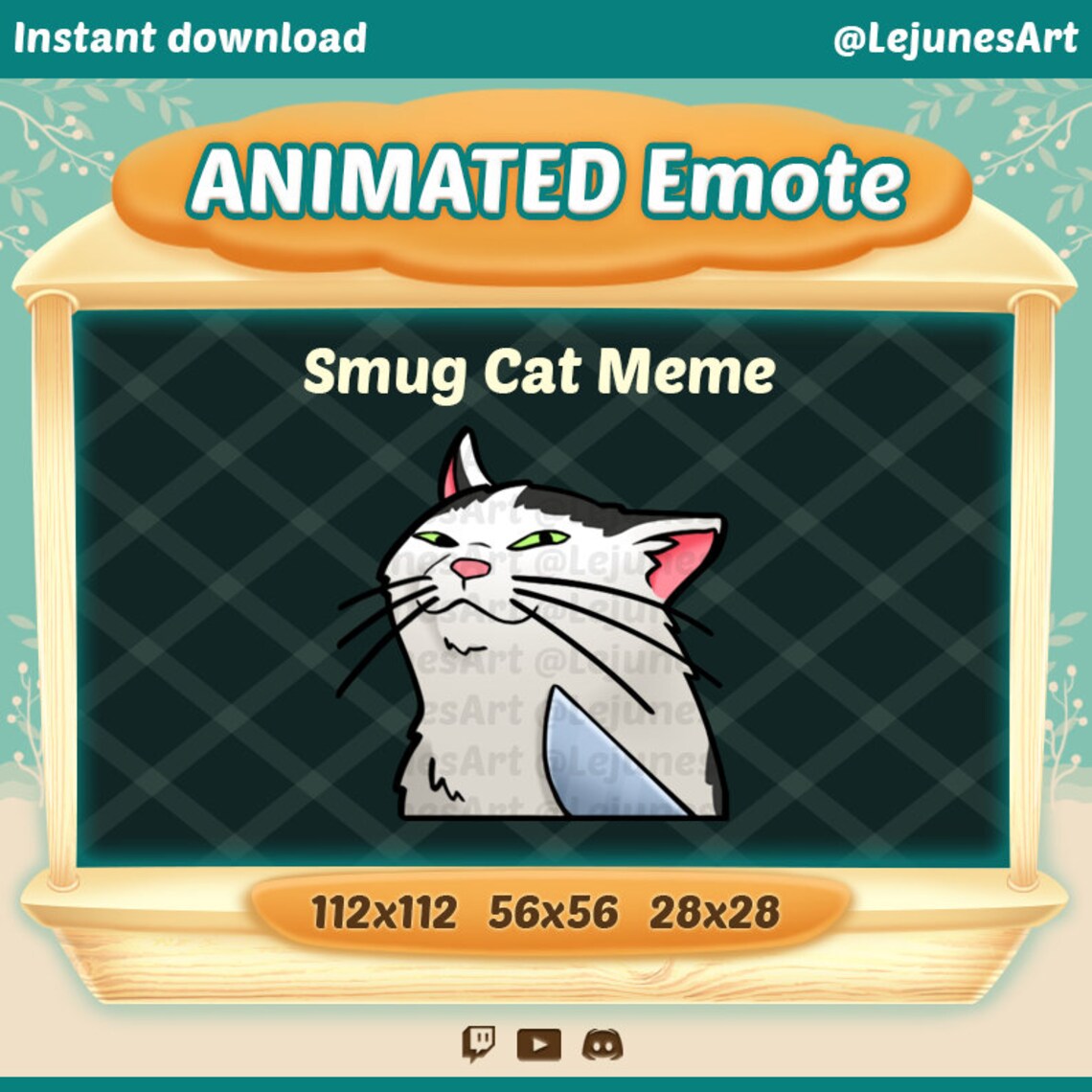 Geanimeerde kat Emote Meme Twitch Emote Geanimeerde GIF voor Youtube ...
