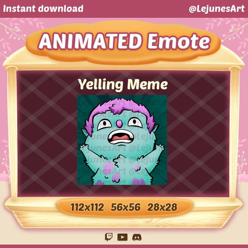 Meme animado Emote / meme Twitch emotes / Twitch Emote / - Etsy México