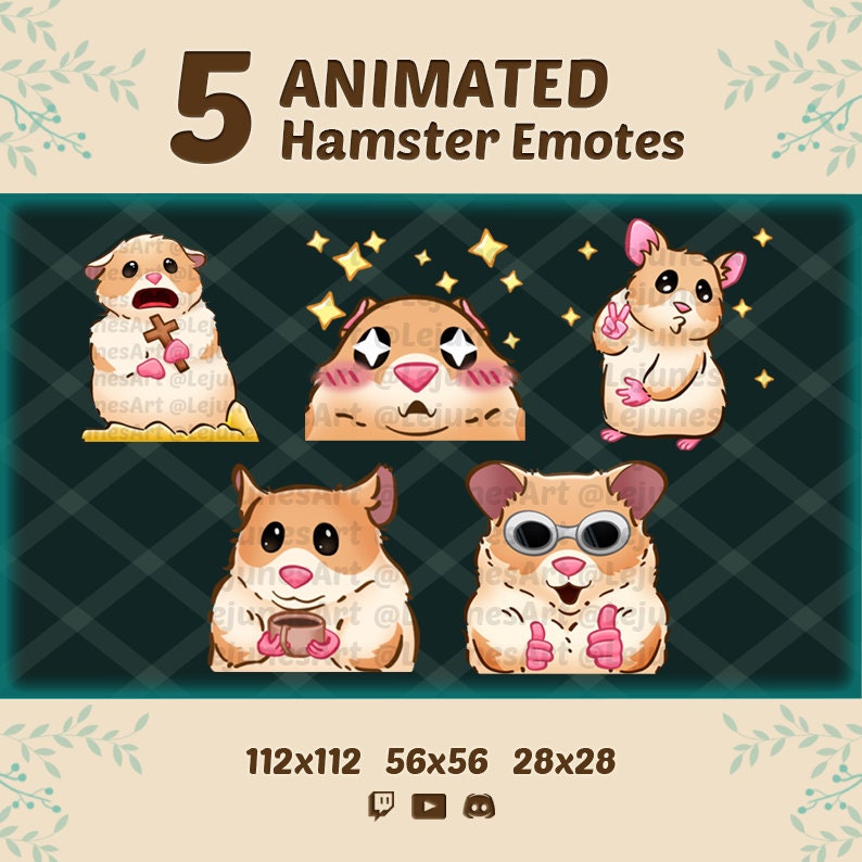 Animated Hamster Emote | Meme Twitch Emotes | Animated GIF for Youtube ...