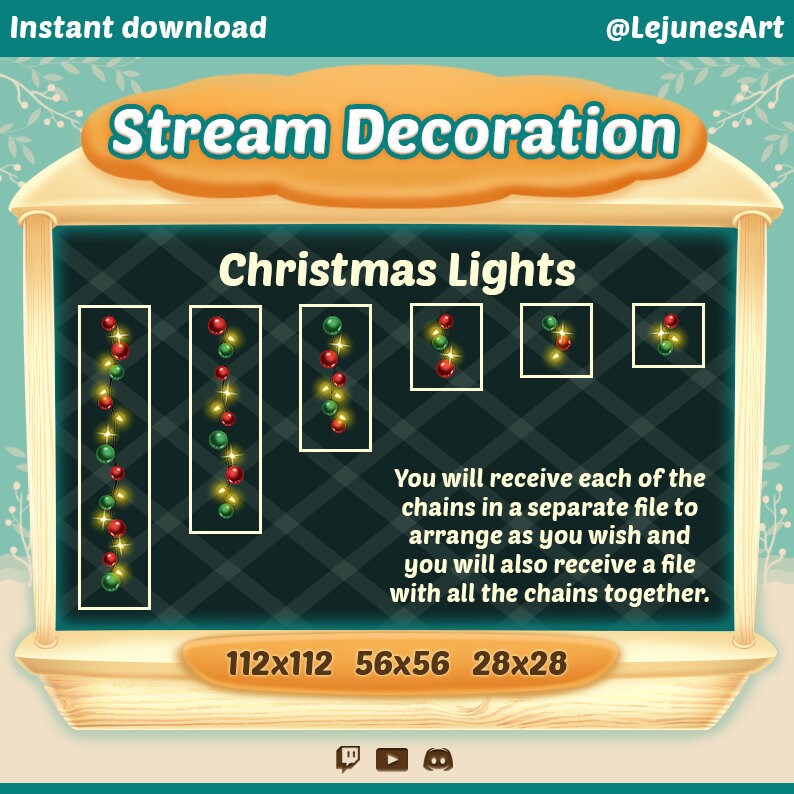 Light Chains Animated Stream Decorations / Animated Twitch Stream ...
