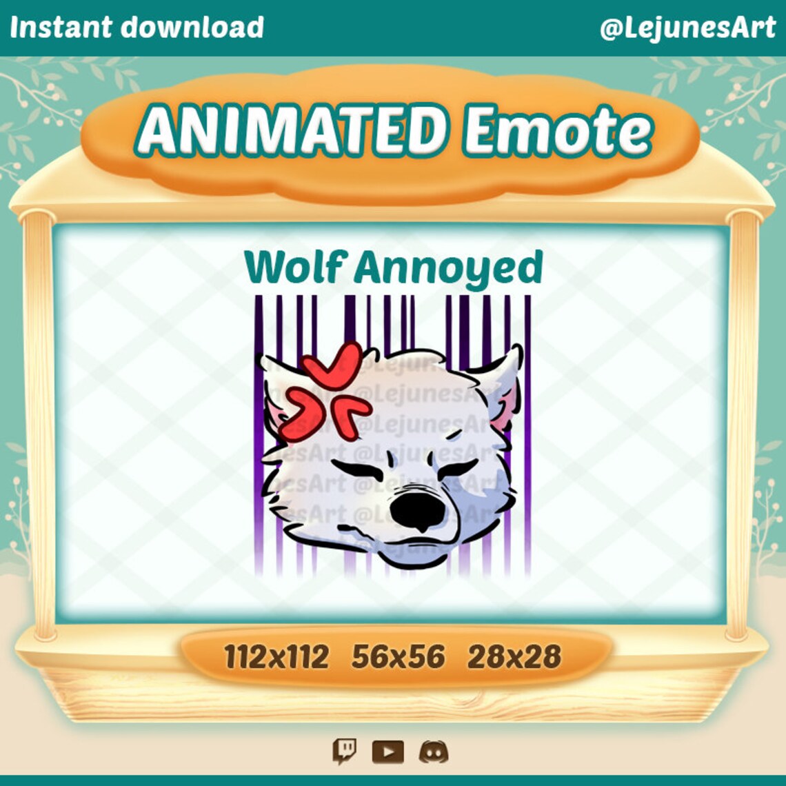 Animated Twitch Emote Animated Emote Animated Wolf Emote for Discord ...