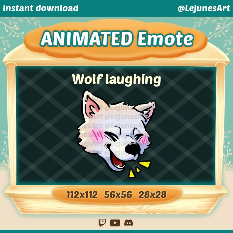 Animated Twitch Emote Animated Emote Animated Wolf Emote for Discord ...