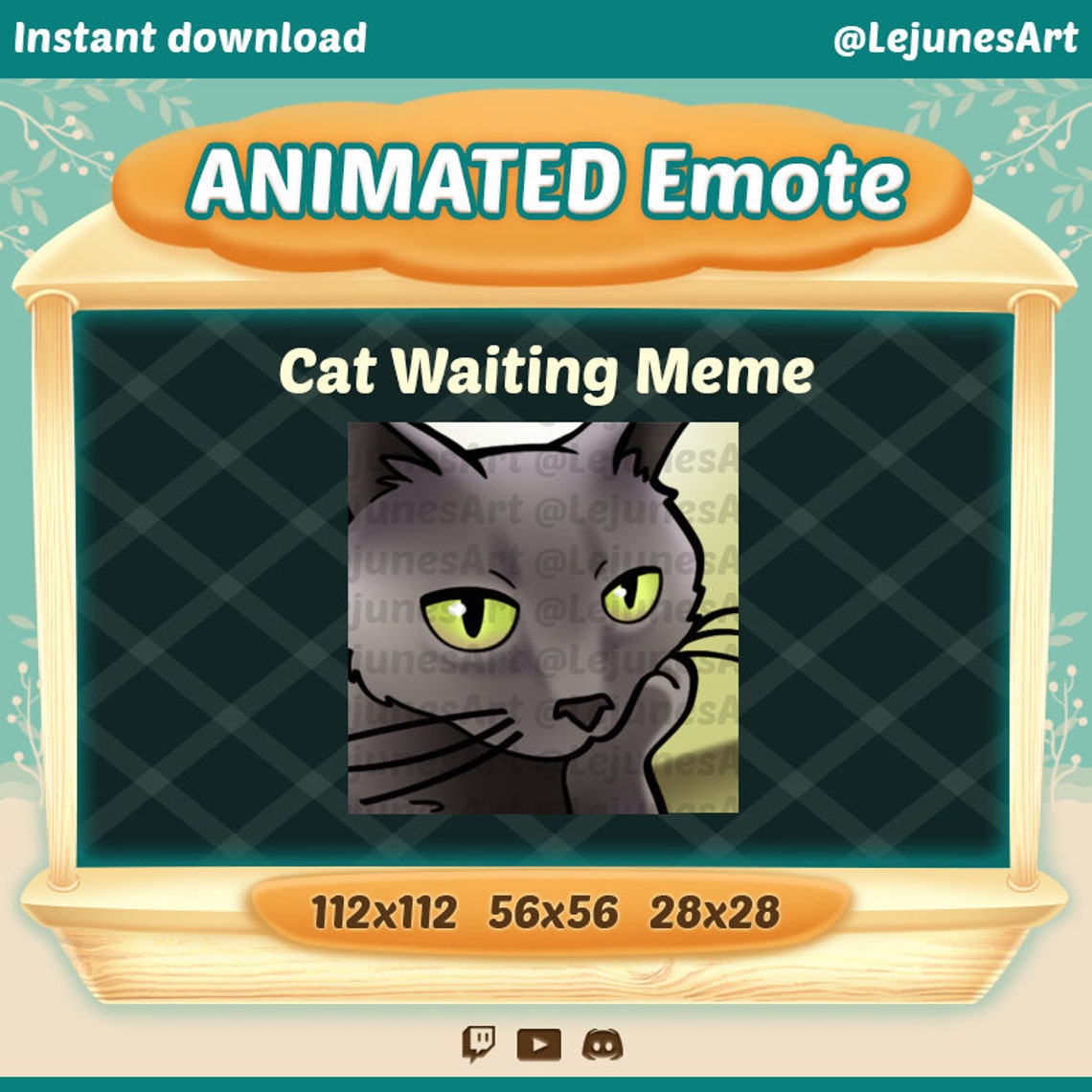Geanimeerde kat Emote meme Twitch emotes Twitch Emote Youtube Emote ...