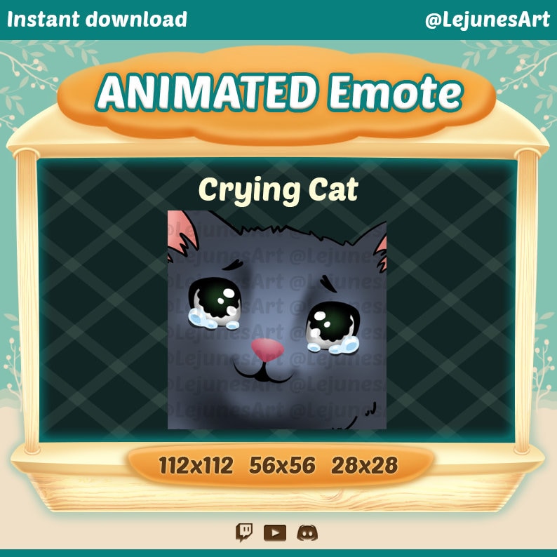 Animated Black Cat Emote | Meme Twitch Emotes | Animated GIF for ...